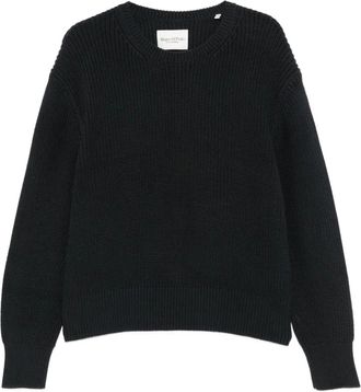 Marc O'Polo pull à design côtelé - Noir