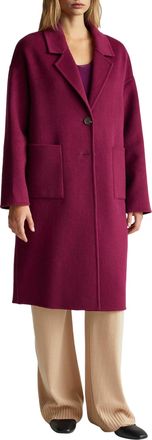 Benetton Damen Cappotto 28f7dn082 Mantel, violett, L