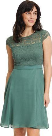Vera Mont Damen 0255/4825 Kleid, Dunkelgrün, 42