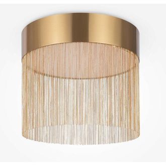 Pier Import Pier Import - Plafonnier moderne rond - franges dor&eacute;es & led amos