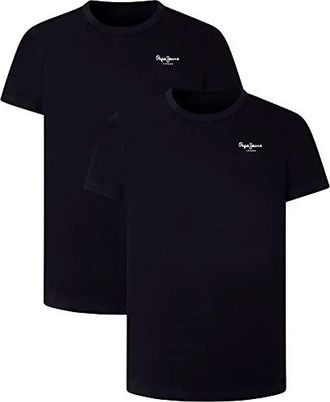 Pepe Jeans London Pepe T-Shirt 2P sous-vêtement, Noir (Black), M Homme