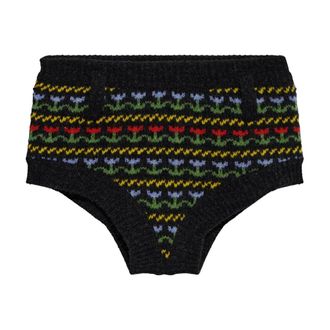Marni Wollshorts mit Blumenmuster - - Shorts - Damen - Mehrfarbig - 2XS