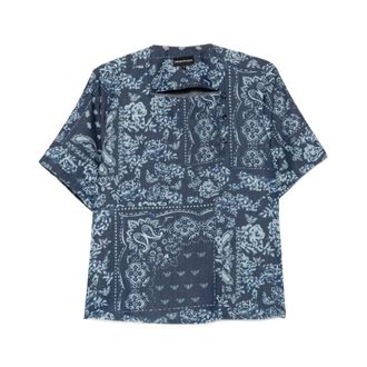 Emporio Armani Femme, Tops, Bleu, Taille: 40 FR T-Chemises