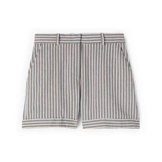 Motivi Gestreifte Shorts aus Baumwollmischung - - Shorts - Damen - Blau - 2XS