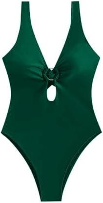 Generic Maillot de bain pour femme athl&eacute;tique &agrave; s&eacute;chage rapide Monokini d&eacute;t&eacute; vintage Push Up Grande taille Maillot de bain rembourr&eacute; Vacances V&ecirc;tements de pla