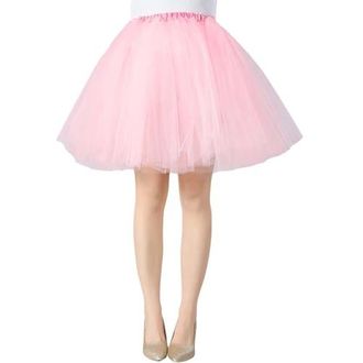 Generic Jupe Tulle Femme Tutu Jupe Jupes Femme Classique Unie - De Danse pour Plage, &Eacute;cole Ou Balade, Parfaite pour Printemps Et &Eacute;t&eacute;