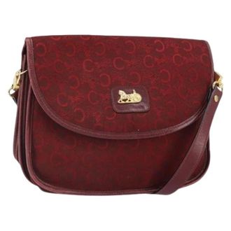 Celine Sac bandouli&egrave;re en toile Pre-owned - Femme - Pre-owned - Rouge - Taille: ONE Size