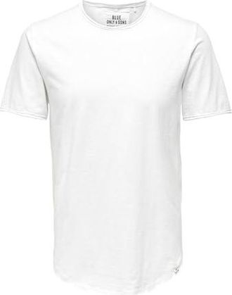 Only & Sons ONSBENNE Life LONGY SS Tee NF 7822 T-Shirt, Blanc éclatant, L Homme