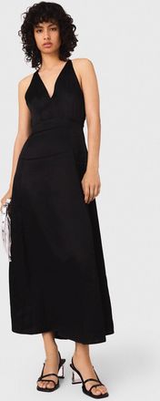 Maje Langes Kleid Mit Zopf-r&uuml;cken - Schwarz - Maje