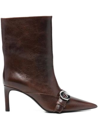 Coperni bottines &agrave; taille ceintur&eacute;e 75 mm - Marron