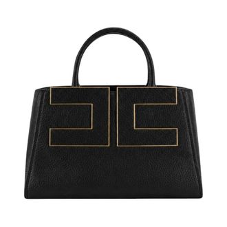 Elisabetta Franchi Sac Cabas avec Logo - Femme - Sacs - Noir - Taille: ONE Size