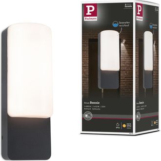 Paulmann 94850 LED Außenwandleuchte Bonnie IP44 93x77mm 3000K 8,5W 560lm 230V Anthrazit Aluminium Außenleuchte