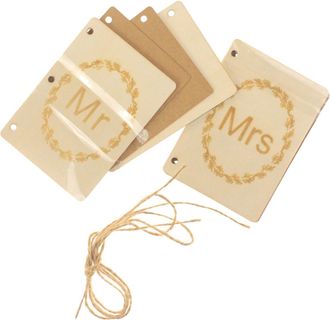 Cabilock 4 St&uuml;ck Holz Gel&uuml;bdebuch f&uuml;r Hochzeit mit Kraftpapier Rustikale Hochzeitsnotizb&uuml;cher f&uuml;r Braut Br&auml;utigam mit Juteschnur Gebunden Hochzeitsdekoration E