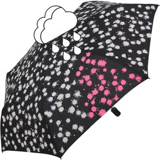 Knirps Taschenschirm Slim Duomatic Paint Drops - Wet Print Pink