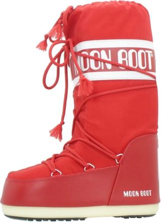 Moon Boot Femme, Chaussures, Rouge, Taille: 35 EU Botte Icon Nylon