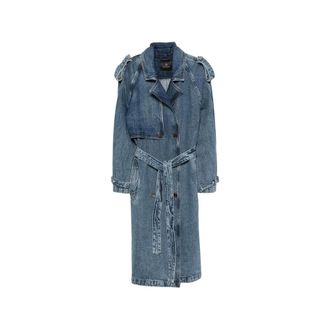 Anine Bing Femme, Manteaux, Bleu, Taille: 38 FR Trench Coat