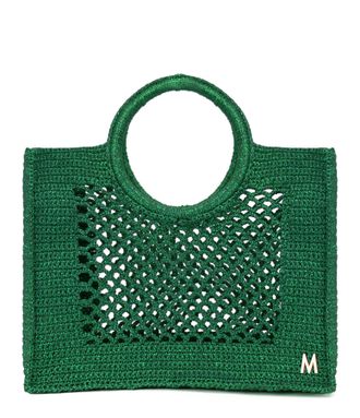 Mizele Cabas Fish Net Medium Lurex Émeraude