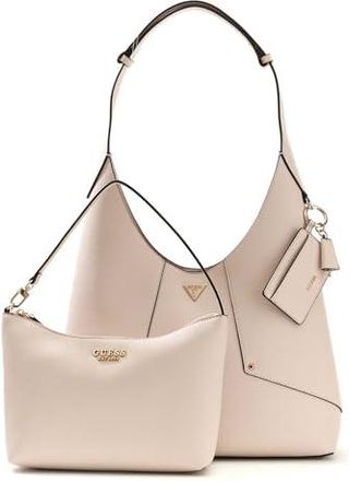 Guess sac &agrave; &eacute;paule Darcy Hobo Bag Stone gris clair