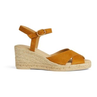 Geox Damen D GELSA Low C Wedge Sandal, Dk Yellow, 35 EU