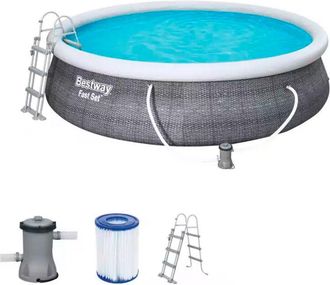 Bestway Dema - Swimmingpool Gartenpool Swimming Pool Aufstellpool Schwimmbecken 457 x 107 cm