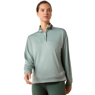 Ariat Womens Breathe 1/2 Zip Sweatshirt Long Sleeve in Chinois Green, Size 2X-Small, by Ariat