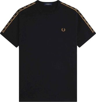 Fred Perry Homme, Tops, Noir, Taille: S T-Shirt Ringer à Bande Contrastée