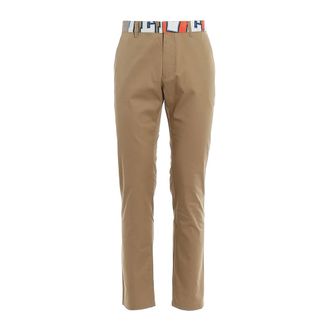 Versace Homme, Pantalons, Beige, Taille: M Compilation Pantalon Chino Coton Logo