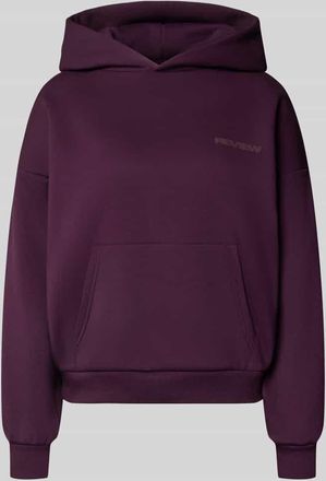 Review Hoodie mit Logo und K&auml;nguru-Tasche