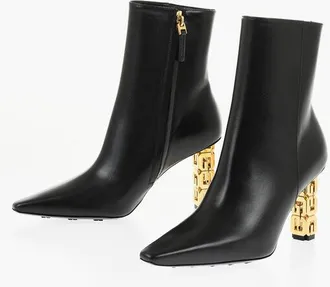 Givenchy Leather THE CUBE Booties with Statement Heel 8cm size 37