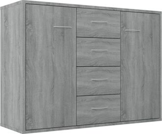 vidaXL Buffet Sonoma gris 88x30x65 cm Bois ding&eacute;nierie Vidaxl