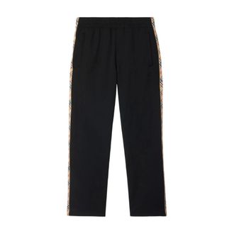 Burberry Homme, Pantalons, Noir, Taille: L Pantalon de surv&ecirc;tement &agrave; bordures Vintage Check