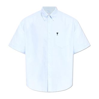 Ami Hemd mit gesticktem Logo - - Shirts - Herren - Blau - 2XL