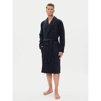 Tommy Hilfiger Bademantel Icon Bathrobe 2S87905539 Dunkelblau