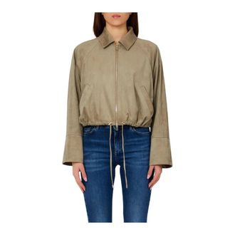 Liu Jo Bomberjacke mit Kordelzug - - Jackets - Damen - Gr&uuml;n - M