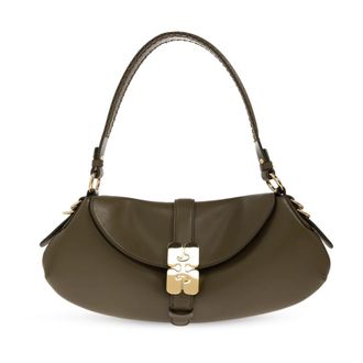 Ganni B-Kat Logo-Plaque Schultertasche - - Bags - Damen - Gr&uuml;n - ONE SIZE