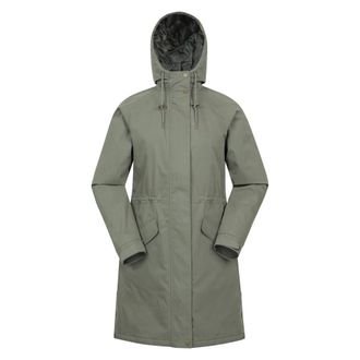 Mountain Warehouse Polperro Jacke, wasserfest Wattiert für Damen (Khakigrün)