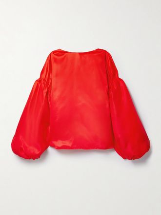 Khaite Blouse Oversize En Soie Quico - Rouge