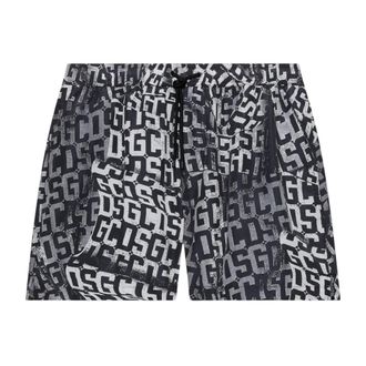 GCDS Monogramm Badehose Essentials - - Swimwear - Herren - Schwarzk - XS