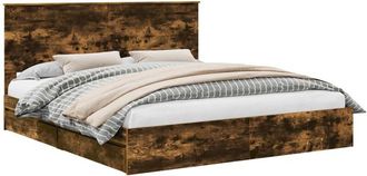 vidaXL Aufbewahrungsbett Ger&auml;ucherte Eiche 180 x 200 cm Holzwerkstoff vidaXL