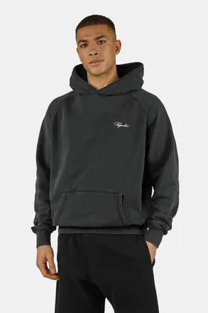 Pegador Kapuzensweatshirt PEGADOR Signar Terry Raglan Hoodie, Herren, Gr. XXL, vintage schwarz, wei&szlig;, Sweatware, Obermaterial: 100% Baumwolle, unifarben, regu