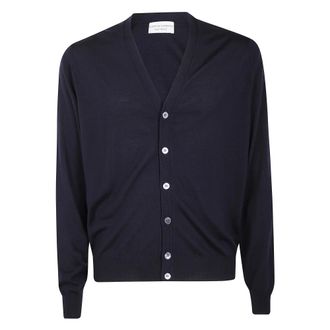 FILIPPO DE LAURENTIIS Homme, Pulls, Bleu, Taille: M Cardigan Boutonn&eacute;