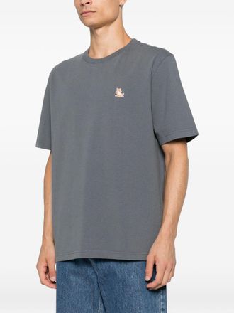 Maison Kitsun&eacute; Fox Patch Cotton T-Shirt - Grey