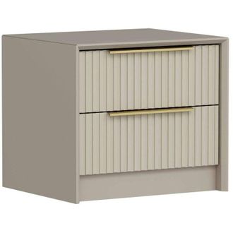 Dmora Dmora - Nachttisch Lucida, Niedrige Kommode, Tisch, Multifunktionaler Nachttisch, 53x45 h45 cm, Zement