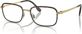 Ray-Ban Rb6495 Optics Gold Fassung Klar Glas Polarisiert 54-19