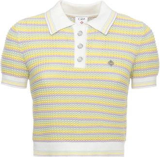 Casablanca Femme, Tops, Multicolore, Taille: 42 FR Bourgeois Striped Logo Polo