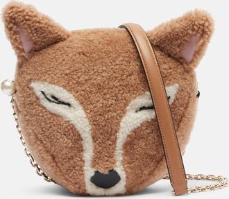 Jimmy Choo London Schultertasche Soft Fox Mini aus Shearling