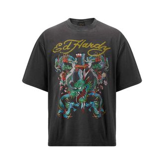 Ed Hardy Herren, Oberteile, Grau, MGr&ouml;&szlig;e