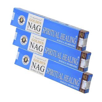 NKlaus 3X Golden Nag Spiritual Healing R&auml;ucherst&auml;bchen 45g - beruhigendes R&auml;ucherwerk f&uuml;r Meditation, Achtsamkeit & spirituelles Gleichgewicht