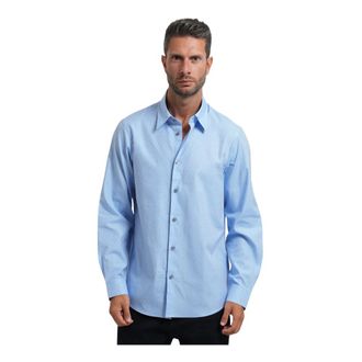 A|X Armani Exchange Chemise Jacquard G&eacute;om&eacute;trique - Homme - Chemises - Bleu - Taille: XL