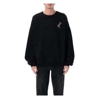 Fear of God Homme, Sweatshirts et sweats &agrave; capuche, Noir, Taille: M Waffle Crewneck Sweater